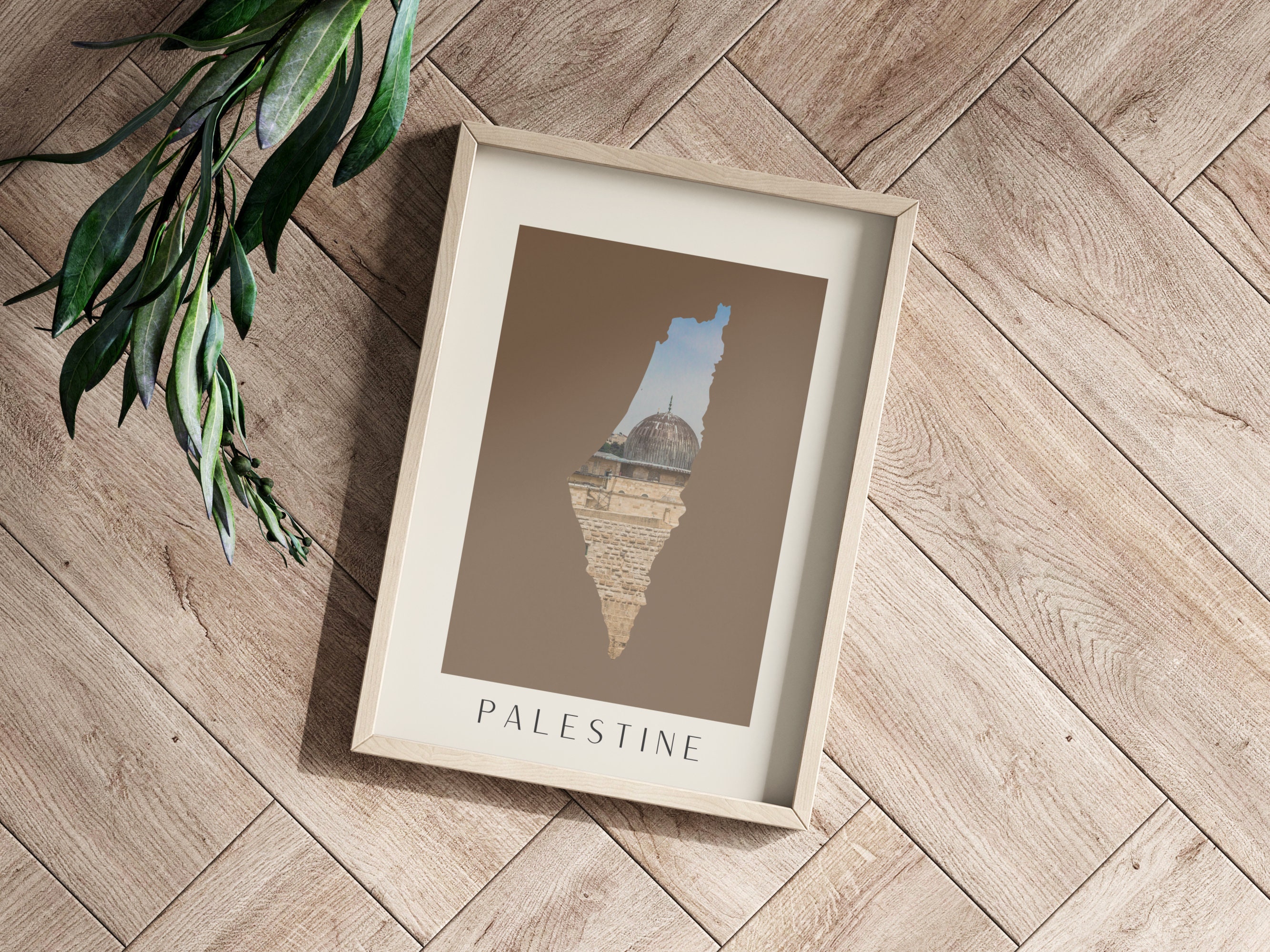 Printable Wall Art Palestine Map Al Aqsa Print Al Quds Blue Dome Mosque ...
