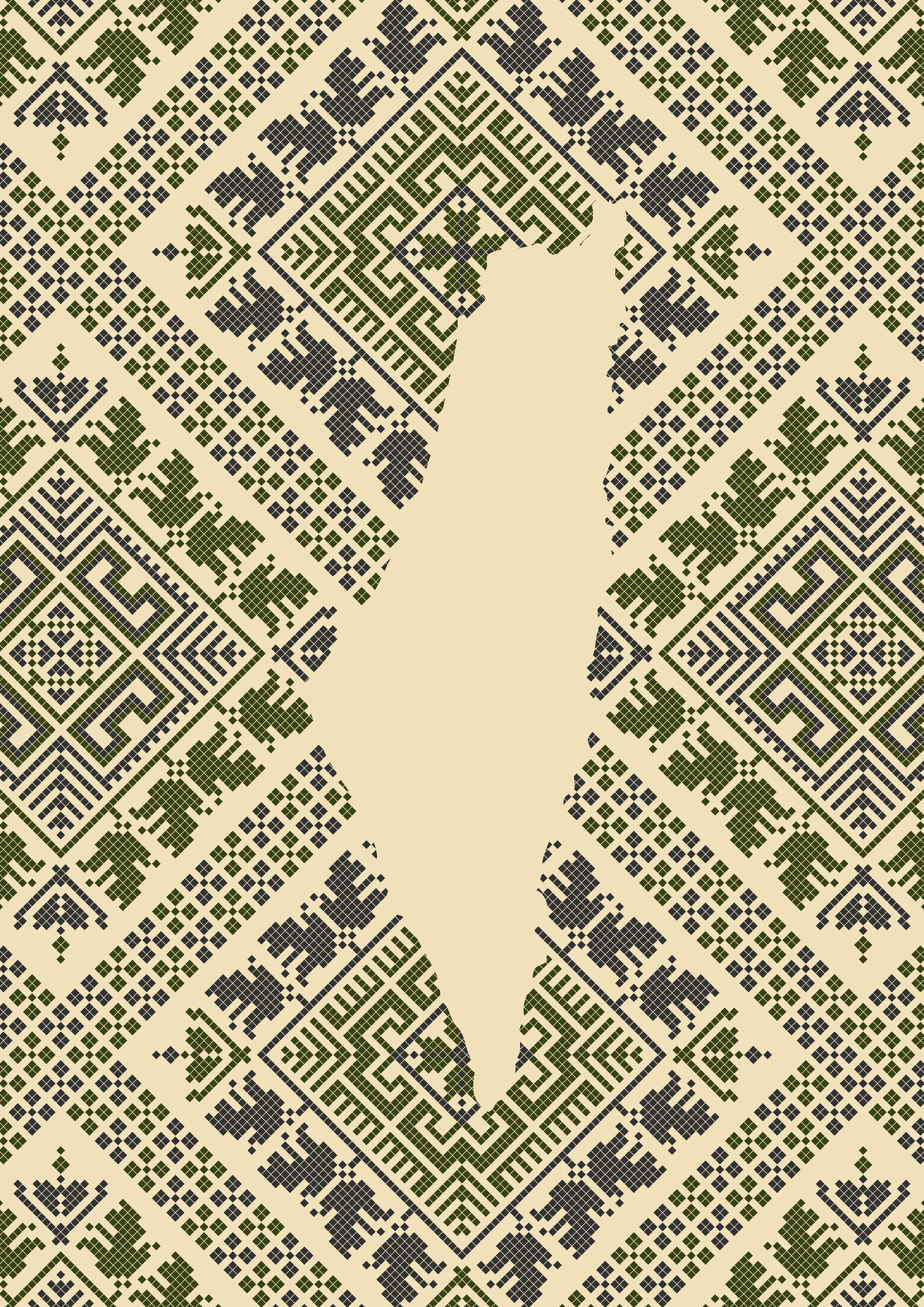 Printable Wall Art Palestinian Patterns Tatreez Embroidery Map Free ...