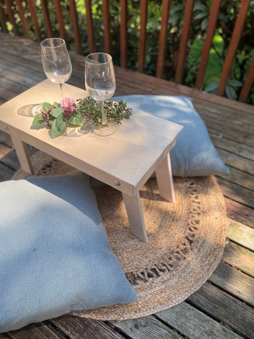 Mini Boho Portable Picnic Table With Fold up Legs And - Etsy