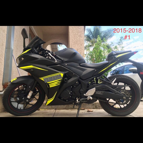 Yamaha R3 Decals Kit - Etsy