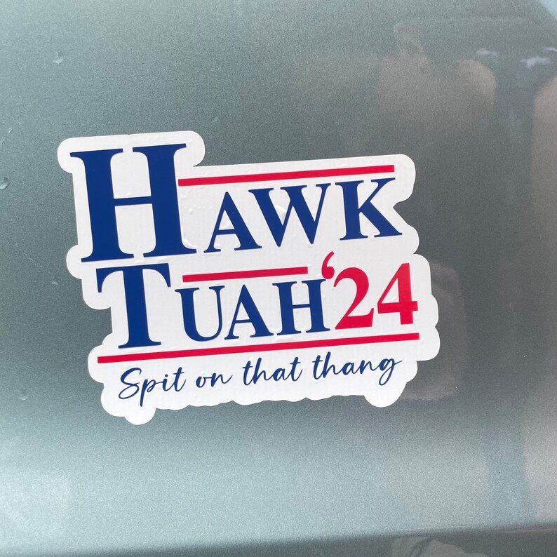 Hawk Tuah Decals Cursive - Etsy