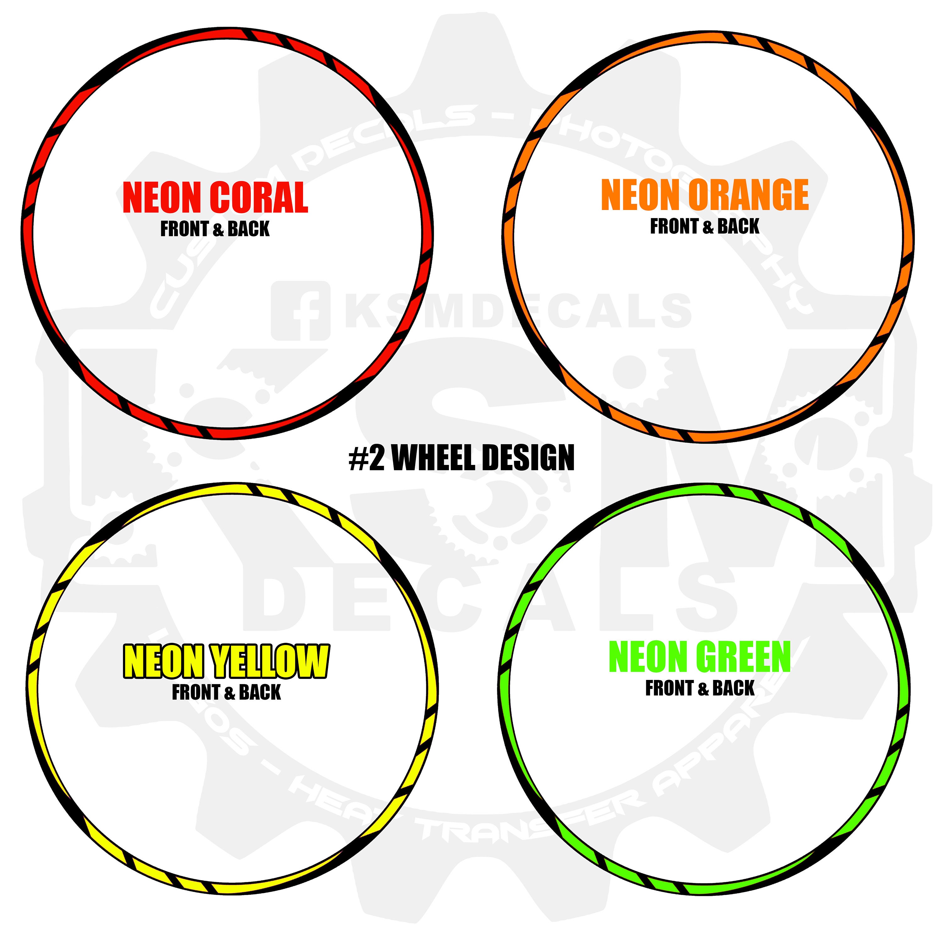 Neon Motorcycle Wheel Decals (#2) - Etsy