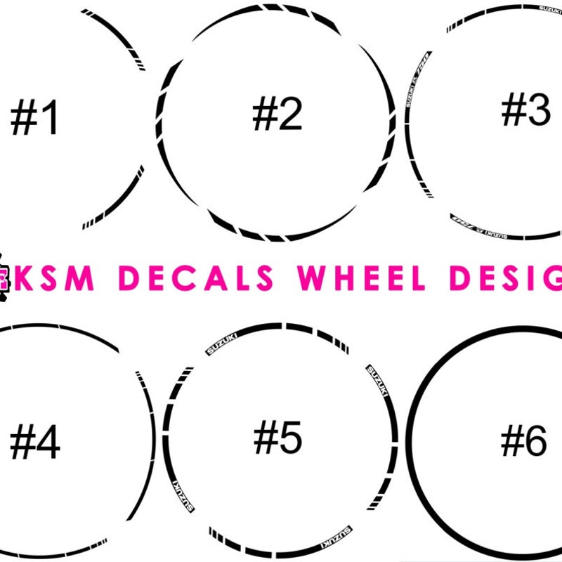 Motorcycle Wheel Decals - Etsy