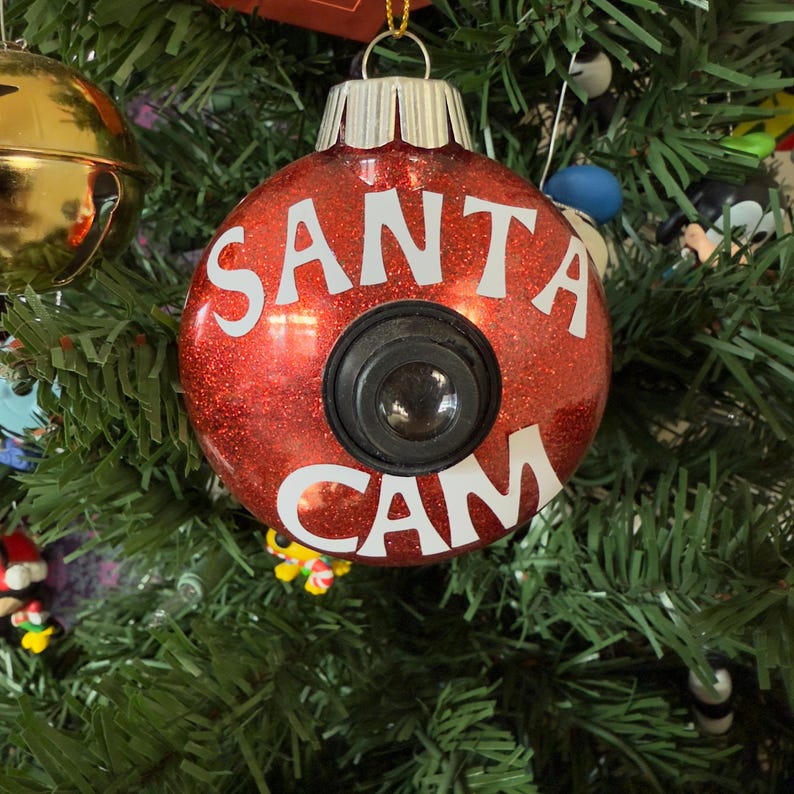 Santa and Grinch Cam Christmas Ornaments - Magical Surveillance for the ...