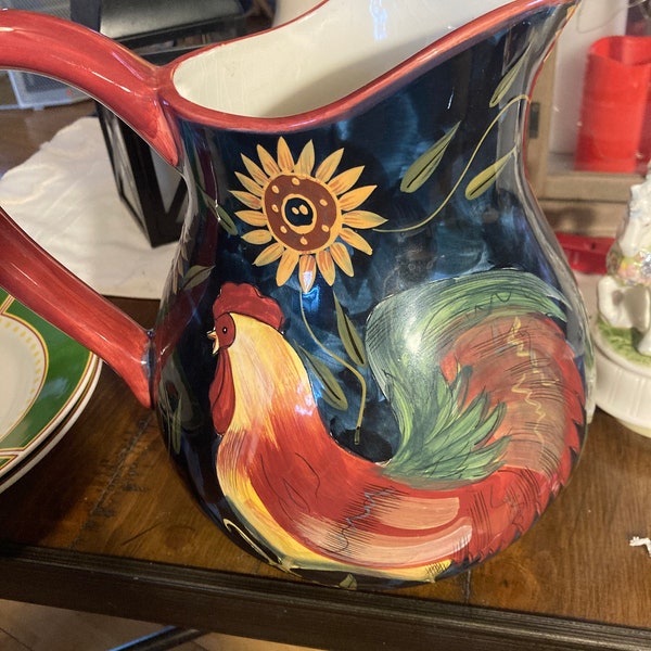 Rooster Pitcher - Etsy