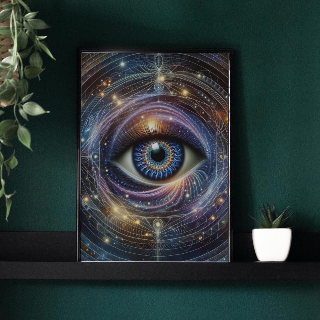 Cosmic Third Eye Art | Spiritual Eye in Space | Mystical Visionary Wall ...