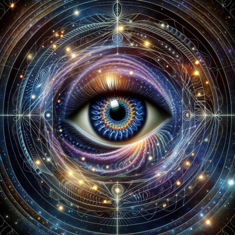 Cosmic Third Eye Art | Spiritual Eye in Space | Mystical Visionary Wall Decor | Celestial ...