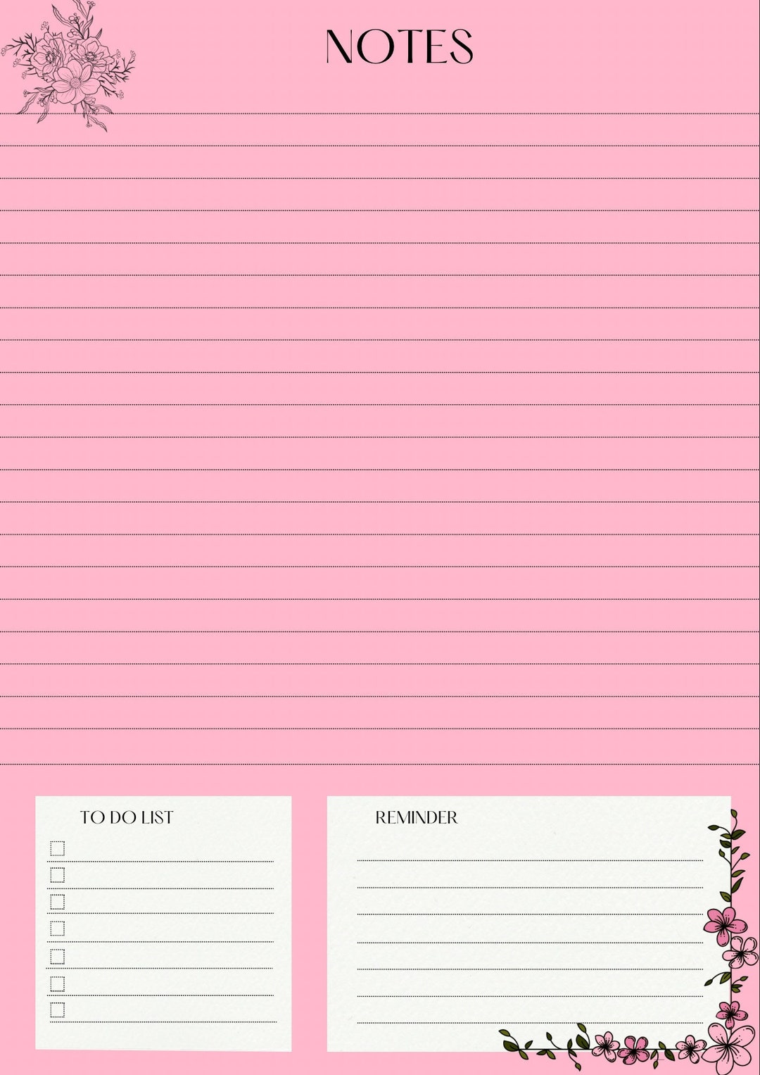 Note Pages Printable - Etsy