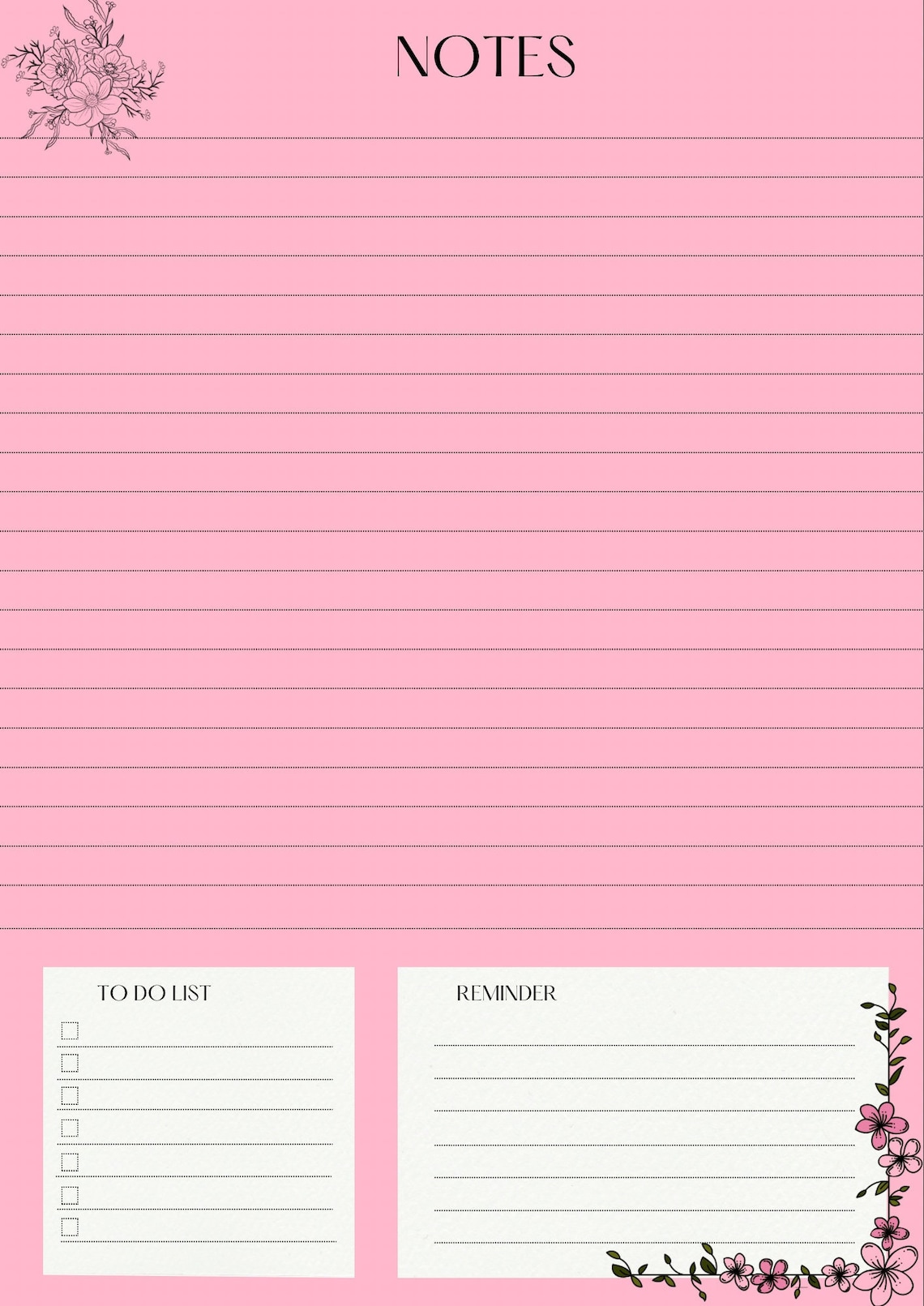 Note Pages Printable - Etsy