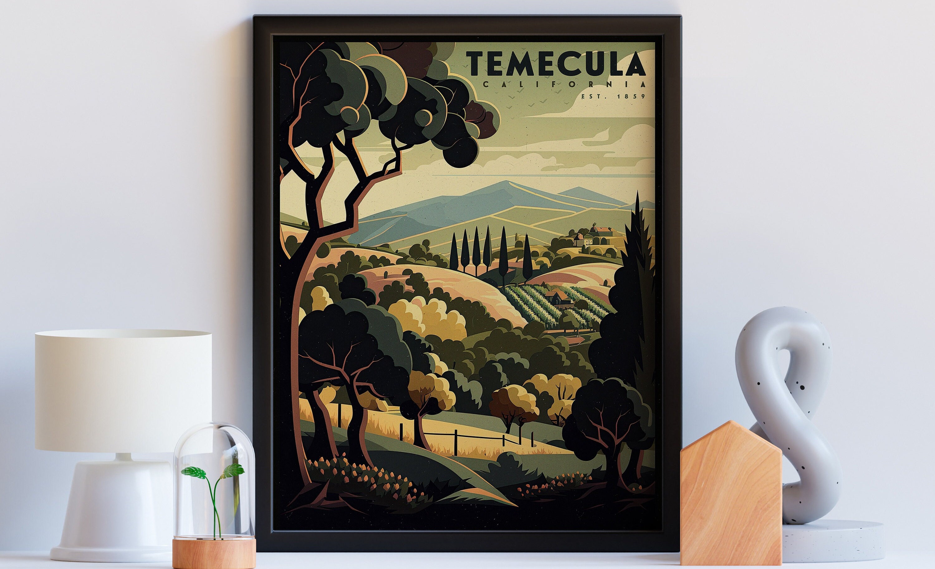 Rolling Hillside Poster | Temecula Wine Print Poster | Temecula Wine ...