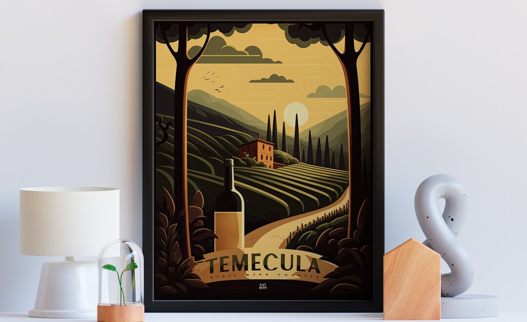 De Luz Vineyards | Temecula Wine Print Poster | Temecula Wine Wall Art ...