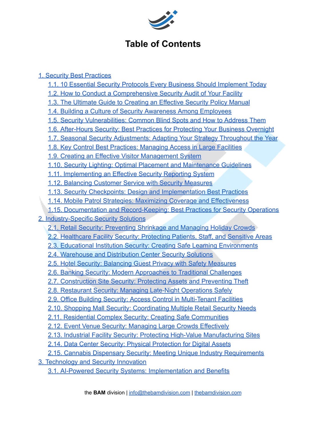 150 Blog Post Template Outlines for Security Guard Companies: DFY ...