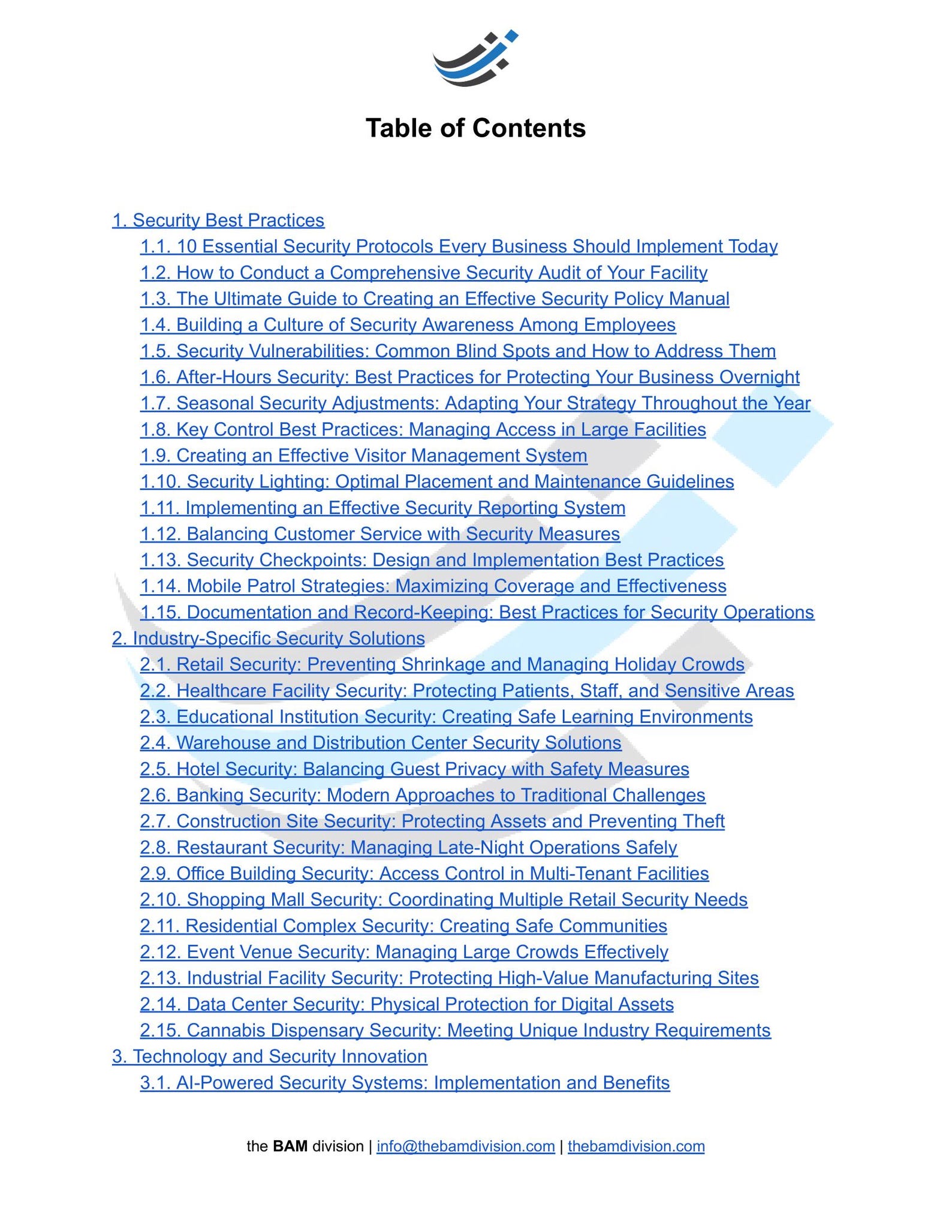 150 Blog Post Template Outlines for Security Guard Companies: DFY ...