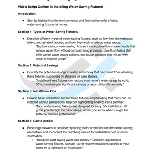 150 Sample Video Script Outline Templates for Plumbers: Prewritten DFY ...