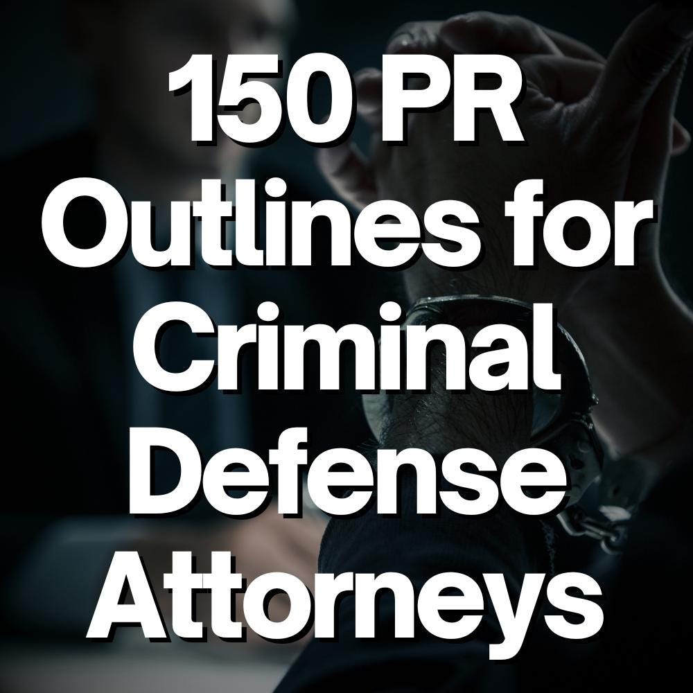 150 Sample Press Release Template Outlines for Criminal Defense ...