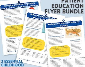 Pediatric Patient Education Flyer Bundle: 3 Essential Childhood Illness ...