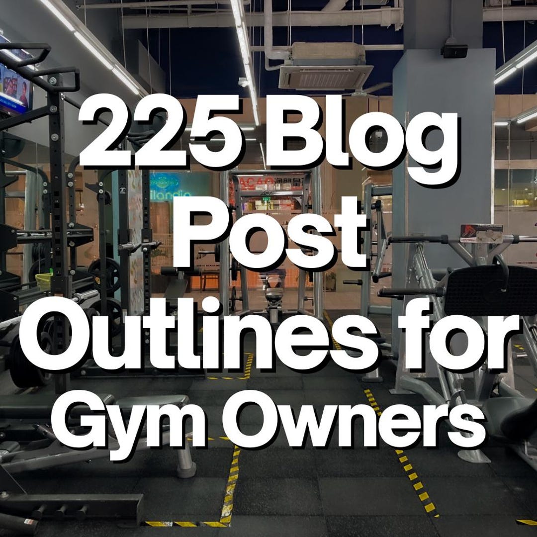 225 Blog Post Template Outlines for Gym Owners: DFY PLR Fitness Coach ...