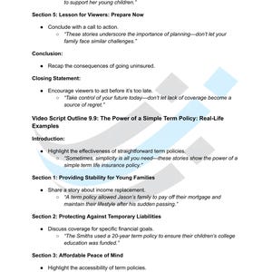150 Sample Video Script Template Outlines for Life Insurance Agents ...