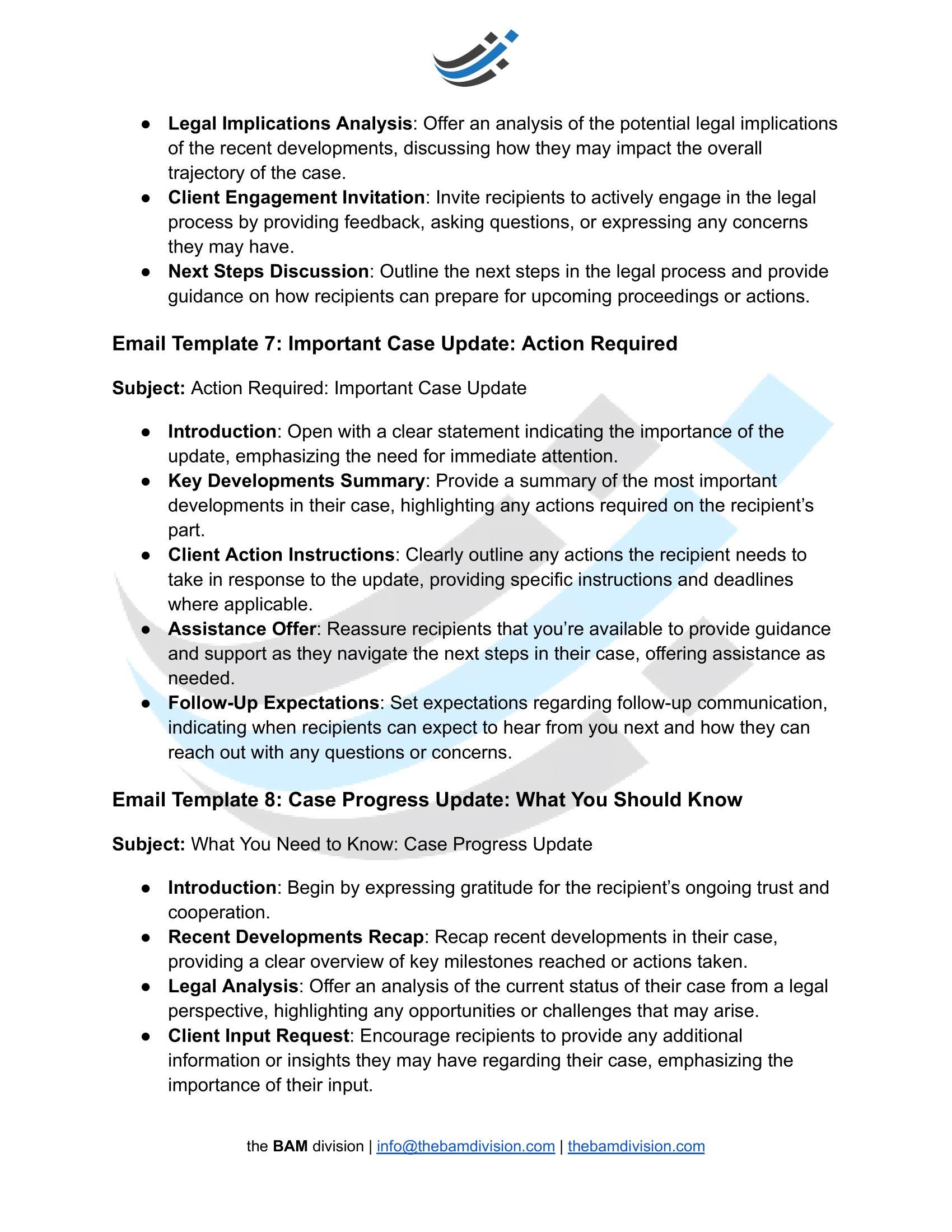 300 Email Template Outlines for Personal Injury Attorneys: DFY Content ...