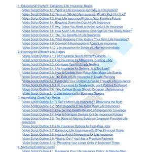 150 Sample Video Script Template Outlines for Life Insurance Agents ...