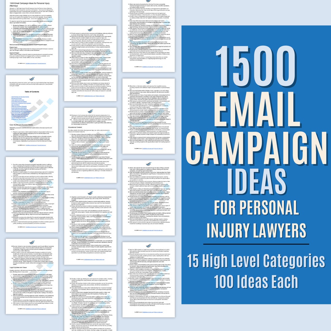 1500 High-impact Email Campaign Ideas for Personal Injury Attorneys ...