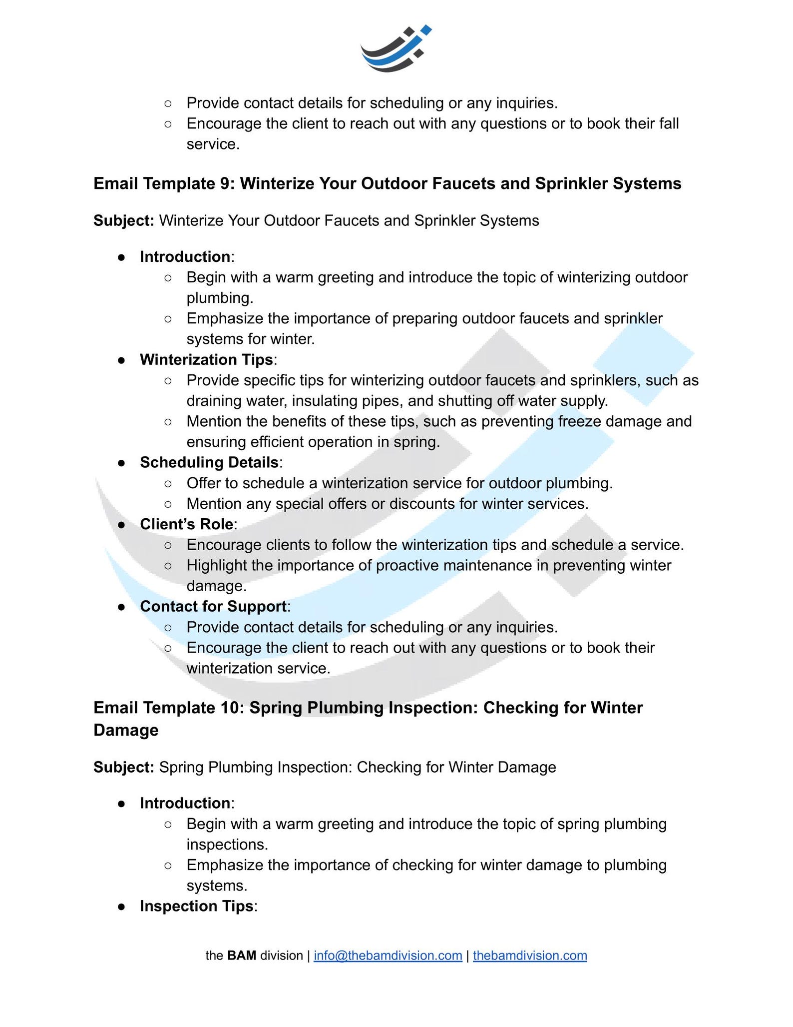 300 Sample Email Template Outlines for Plumbers: Marketing & Branding ...