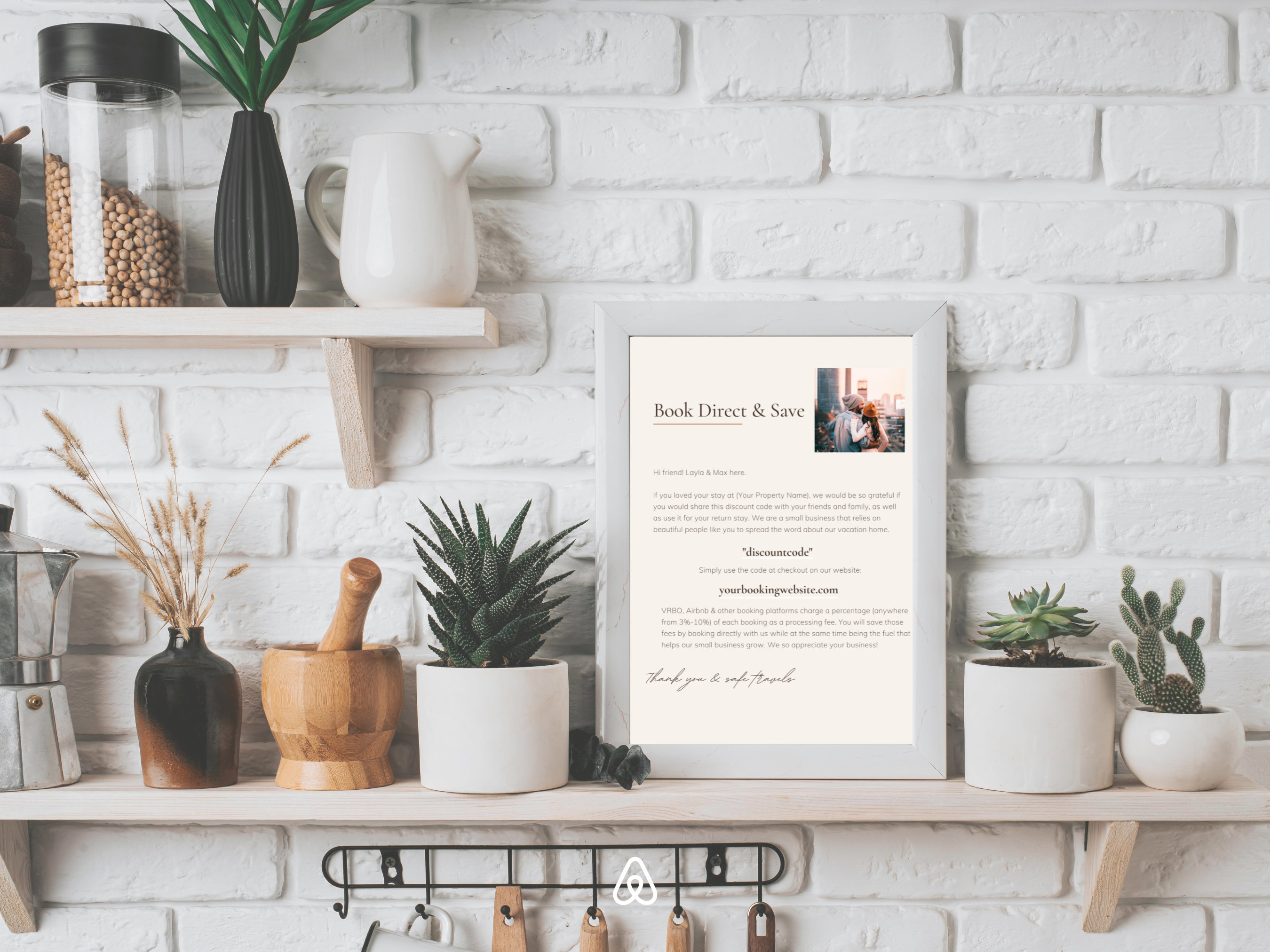 10x12 Book Direct Poster, Direct Booking Sign, Airbnb Book Direct Sign ...