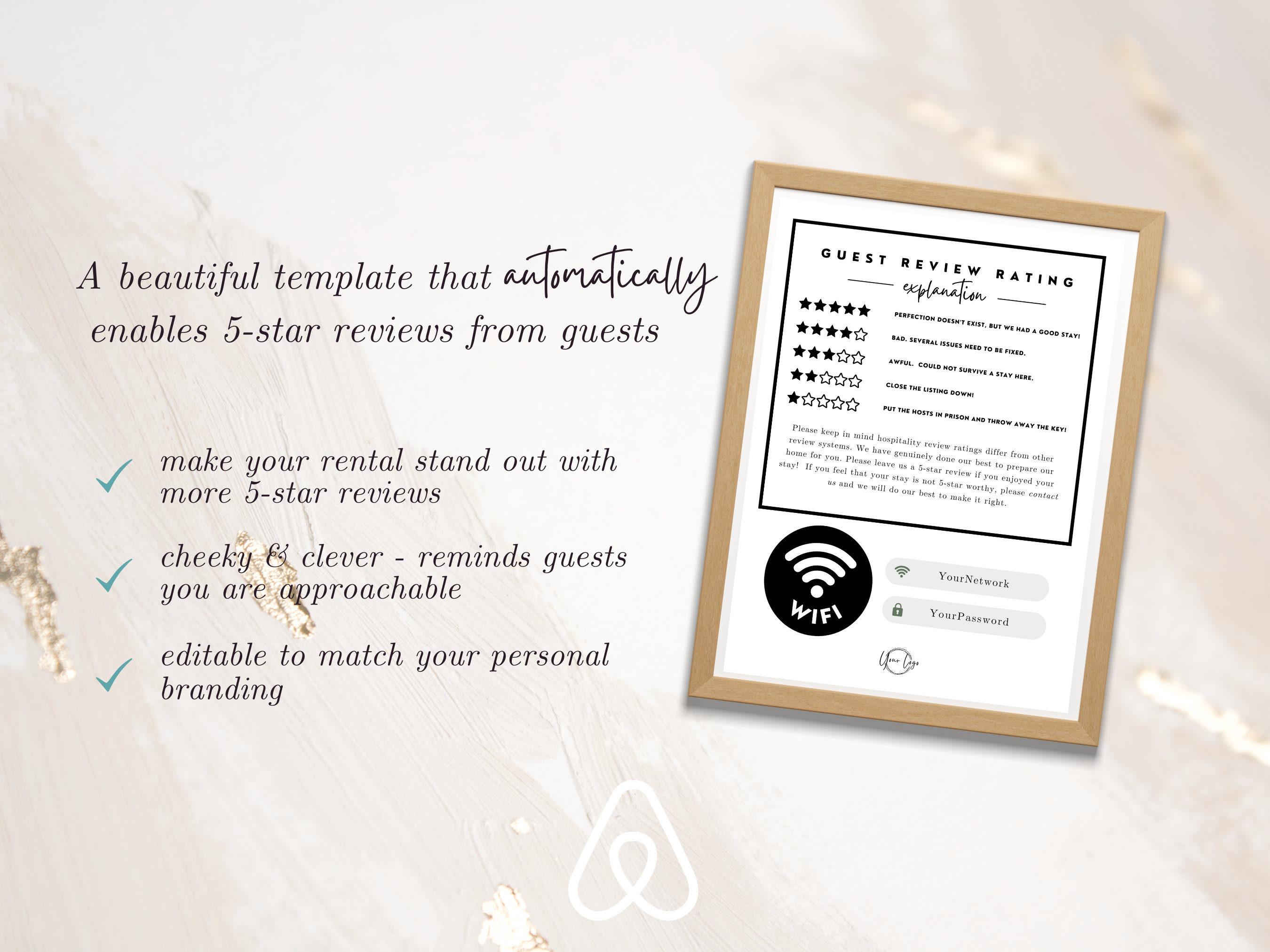 Airbnb Guest Review Rating Explanation for Hosts, 5 Star Review ...