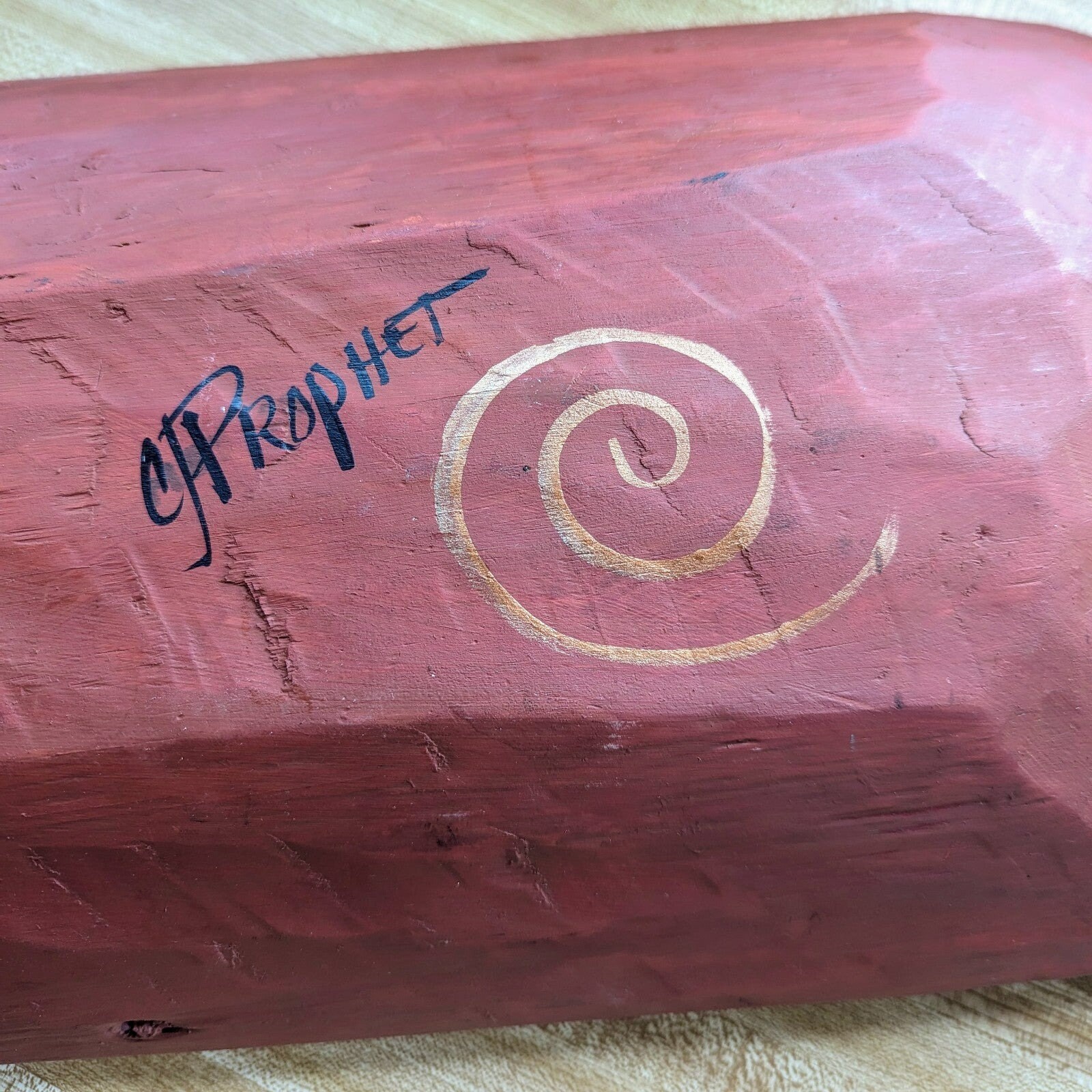 Vintage Signed CJ Prophet Native American Indian Hopi Wooden Bread Bowl ...