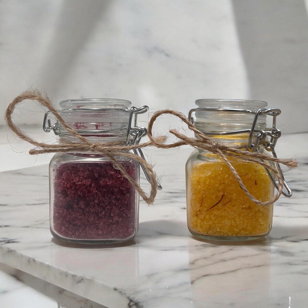 Gourmet Sea Salt Set 2 Flavors Red Wine Infused Salt & Saffron Infused ...