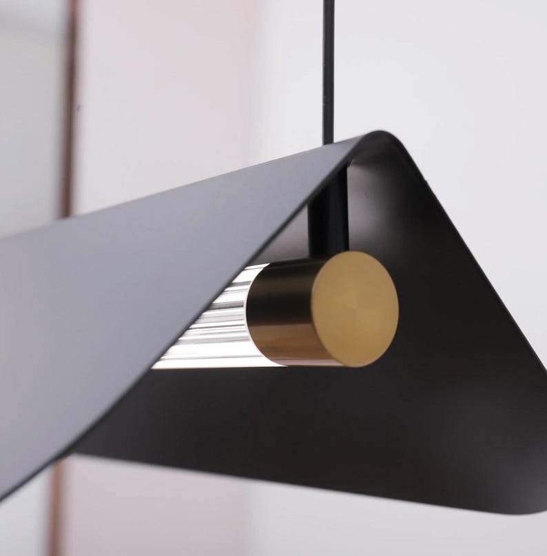 Pendant Hanging Light Black Color Rectangle Indoor - Etsy