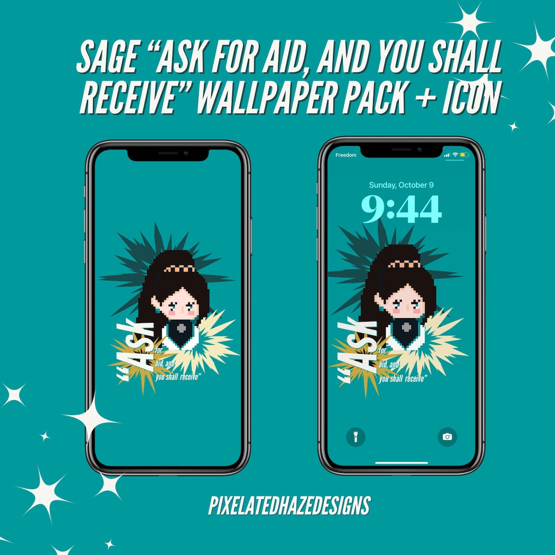 Sage VALORANT Pixel Portrait Wallpaper for Phone - Unique Sage Pixel ...