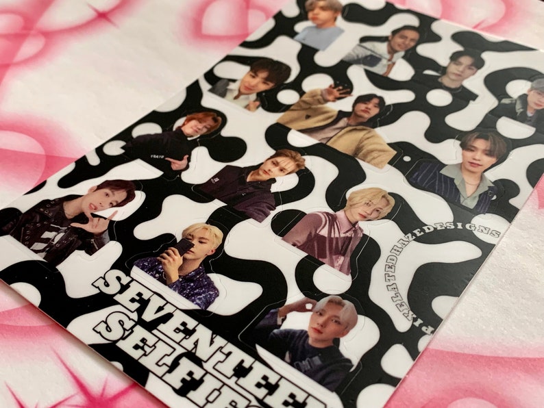SEVENTEEN SELFIES Sticker Sheet - Vinyl Sticker Sheet Dk, Joshua, Woozi ...