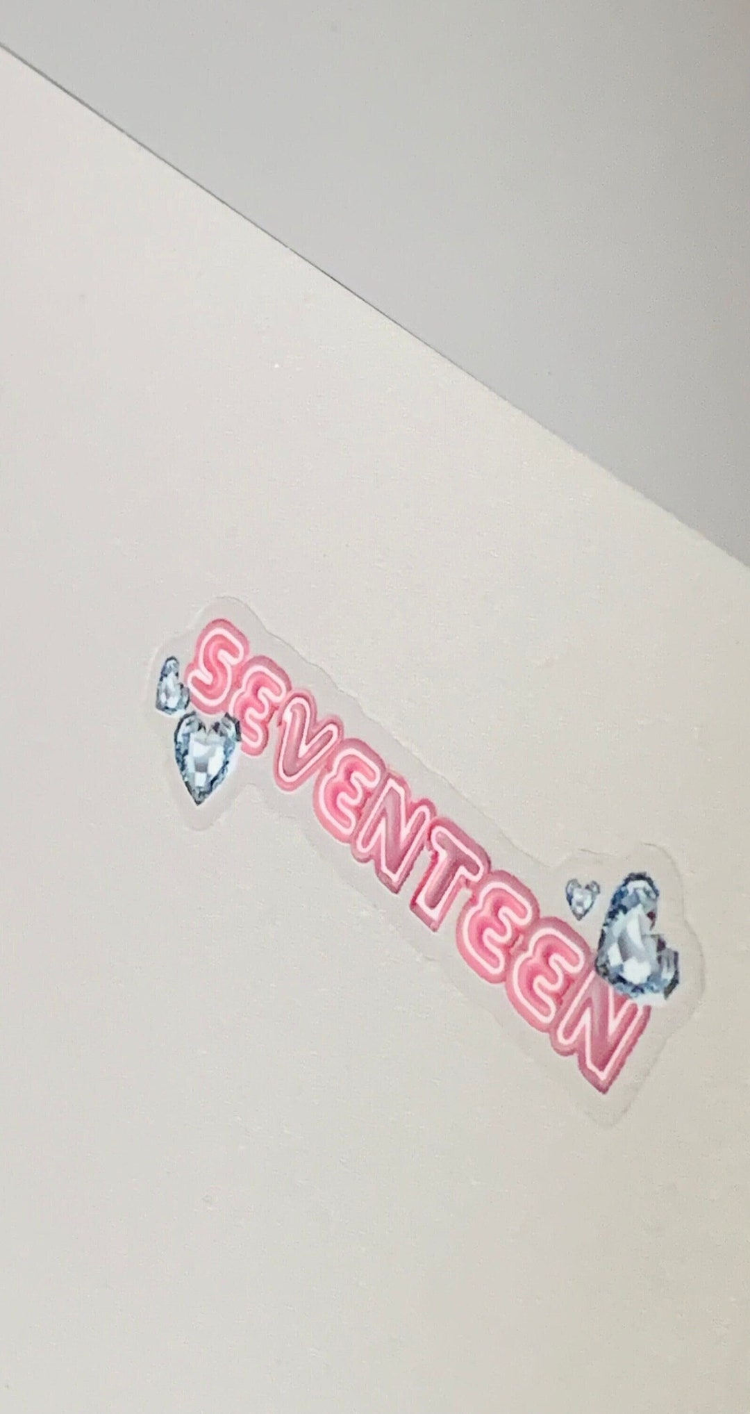 Svt/carat Heart Mini Clear Logo Decal/stickers Seventeen Logo Clear ...