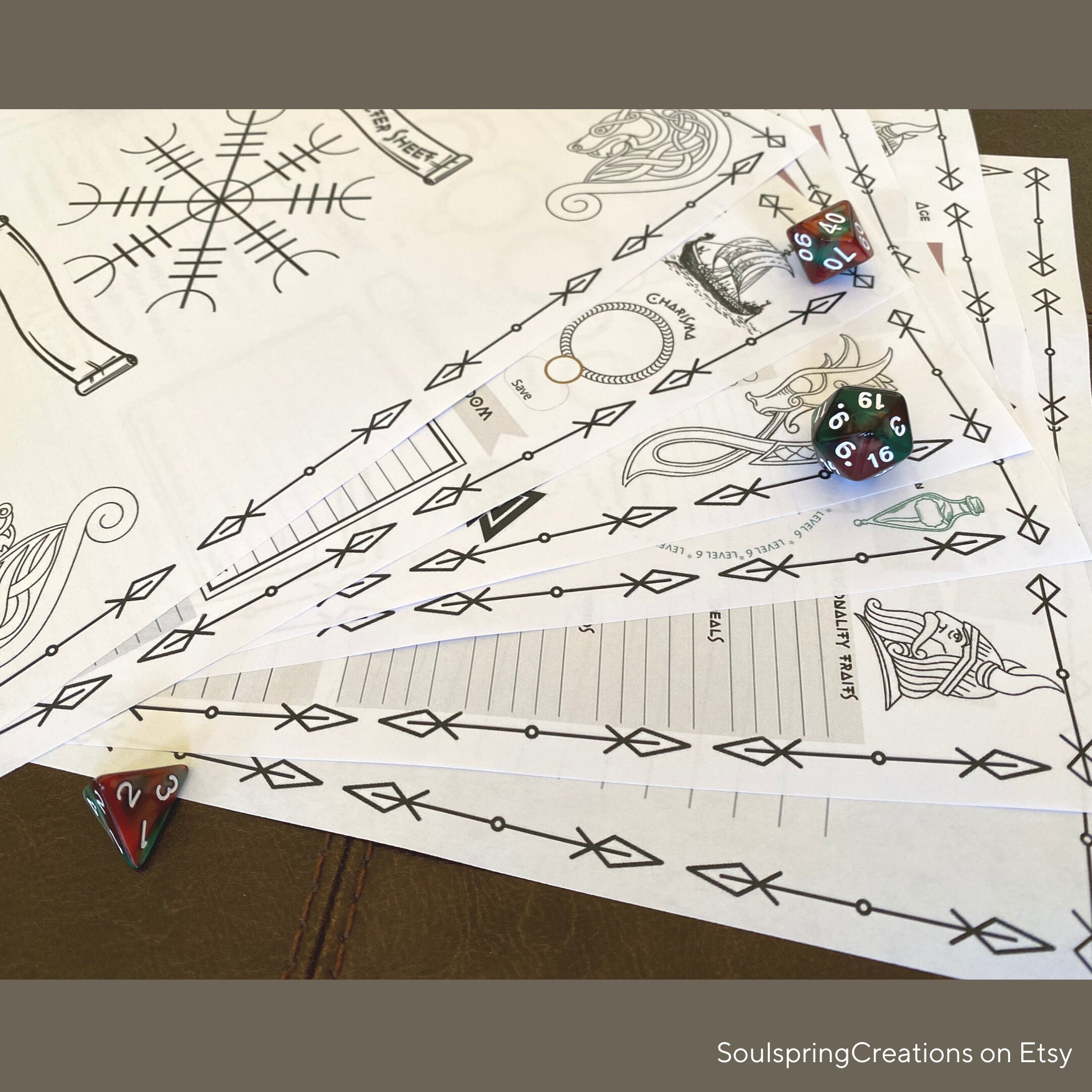 Viking Dnd 5e Character Sheet Dungeons and Dragons Stat - Etsy Sweden