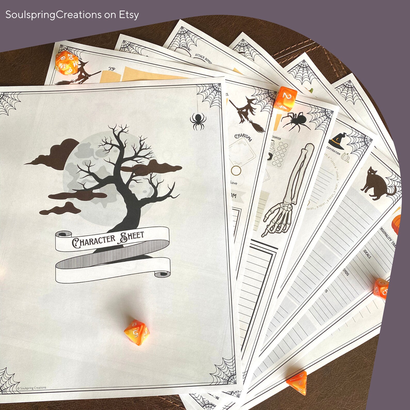 Halloween Dnd 5e Character Sheet: Printable Dungeons and Dragons Stat ...