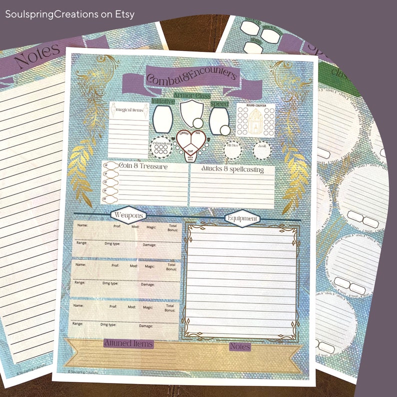 Peacock | Dnd 5e Character Sheet, Dungeons and Dragons Stat Sheet, Dnd ...