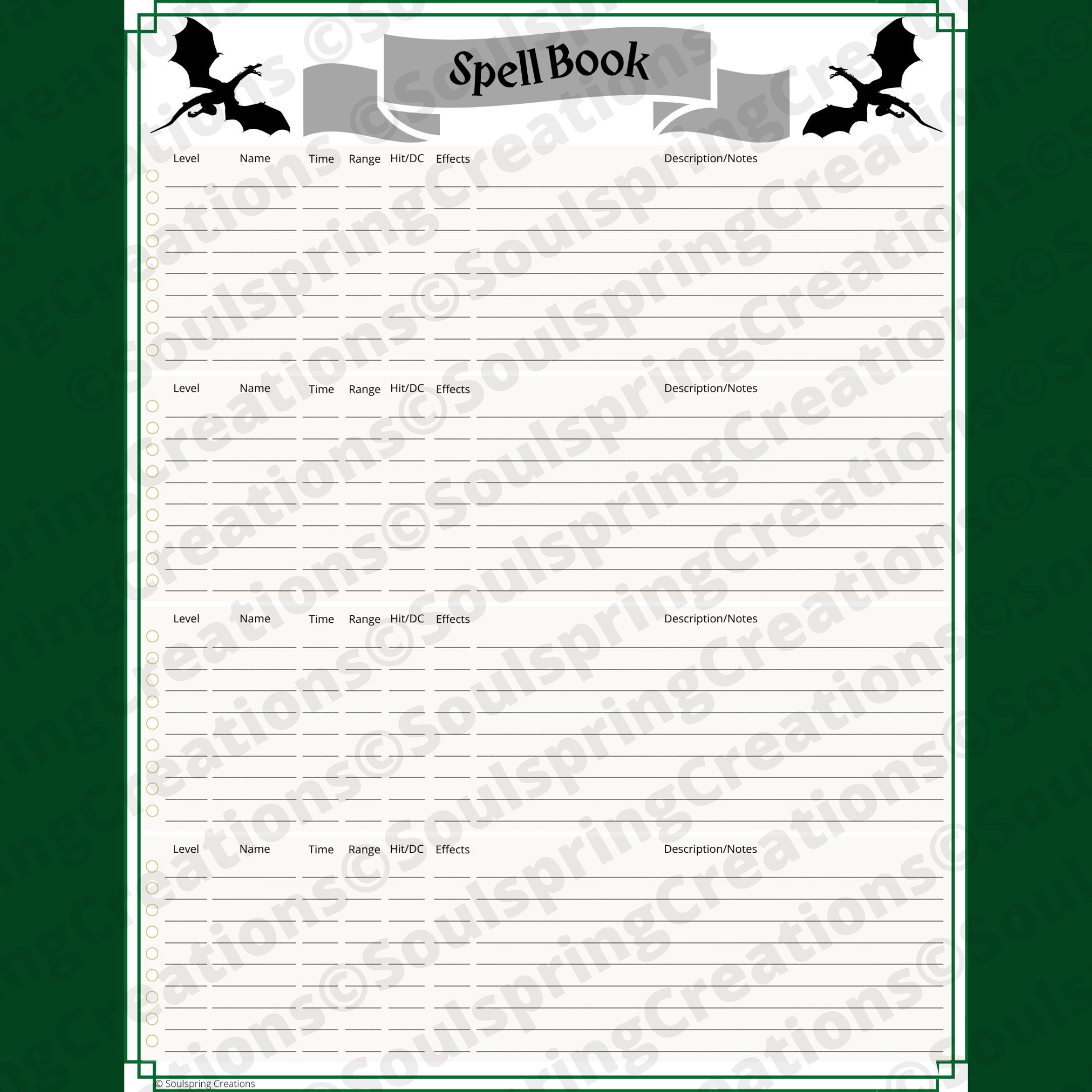 Dragon Dnd 5e Character Sheet Dungeons and Dragons Stat - Etsy Australia