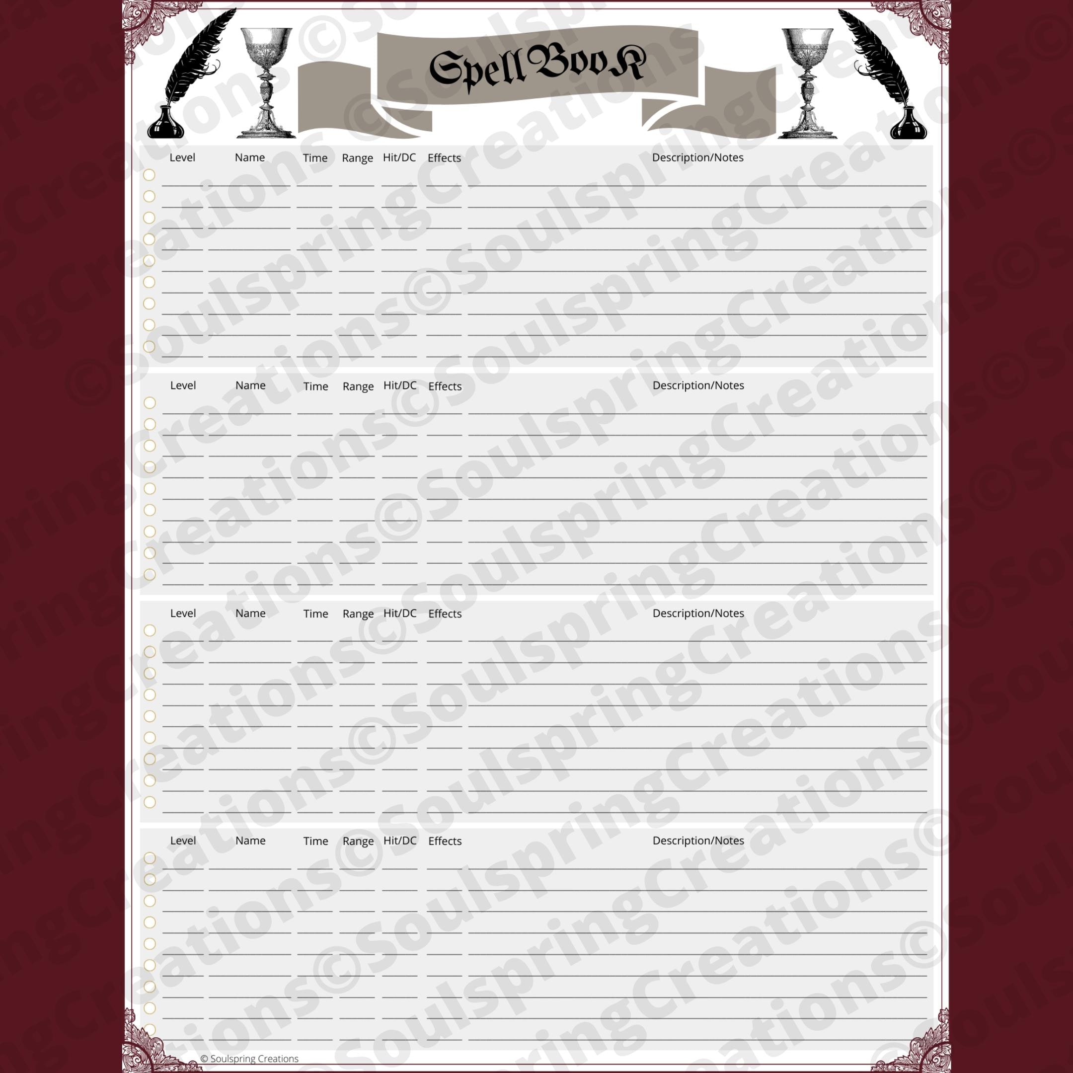 Gothic | Dnd 5e Character Sheet, Dungeons and Dragons Stat Sheet, Dnd ...