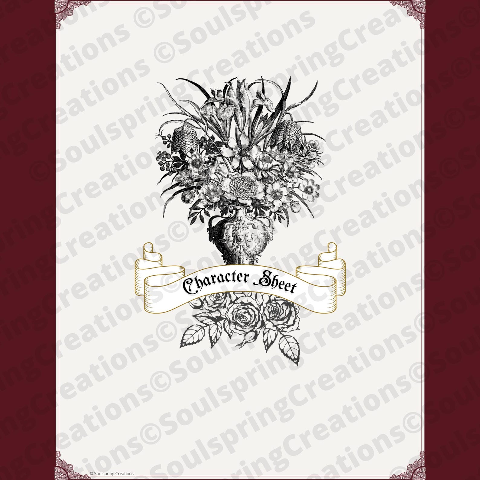 Gothic Dnd 5e Character Sheet: Dungeons and Dragons Stat Sheet (PDF ...