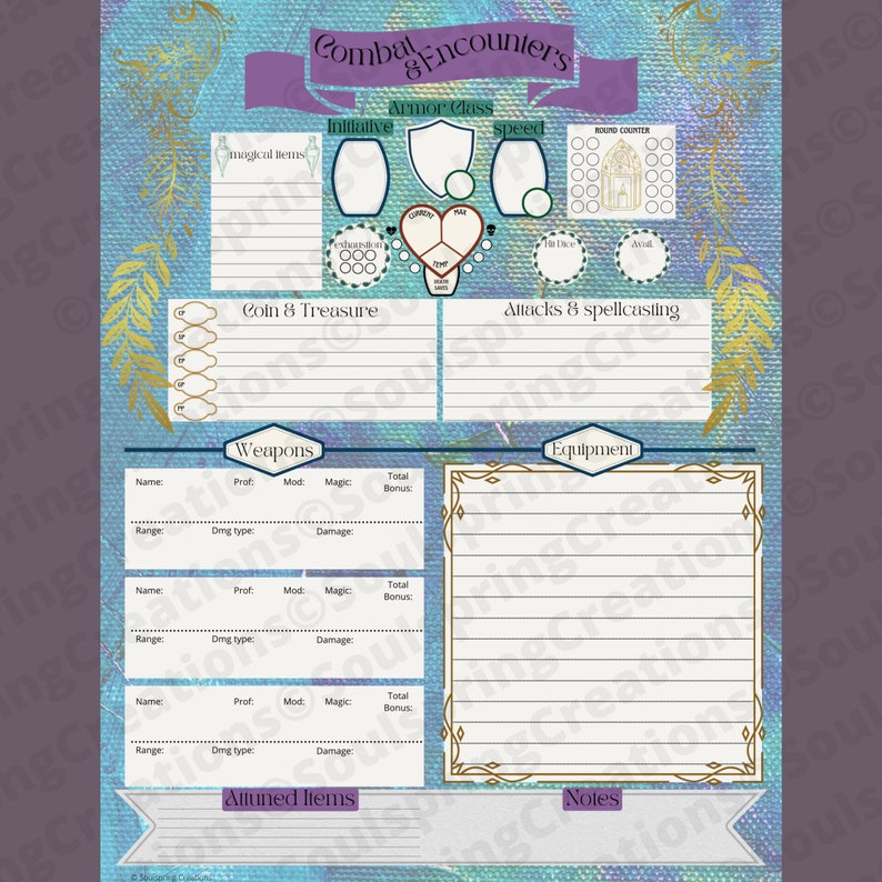 Peacock | Dnd 5e Character Sheet, Dungeons and Dragons Stat Sheet, Dnd ...