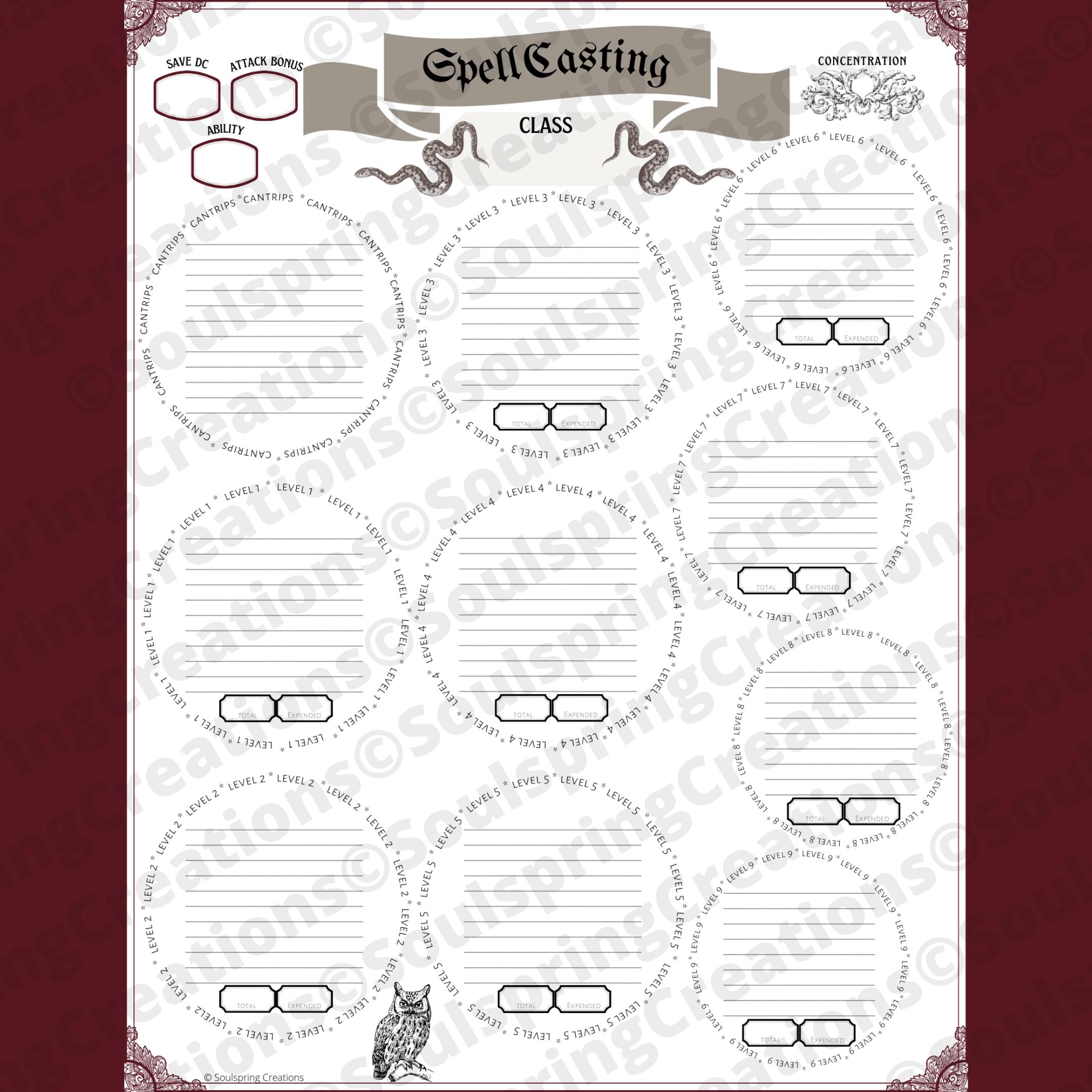 Gothic | Dnd 5e Character Sheet, Dungeons and Dragons Stat Sheet, Dnd ...