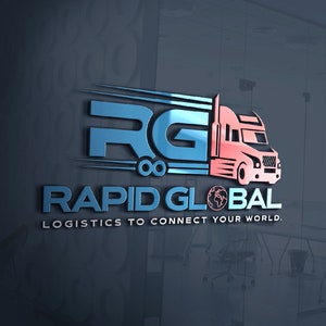 Custom Truck Logo DIY Logo Design Blue Trucking Logo Logistics Logo Trucker Logo Transport Logo ...