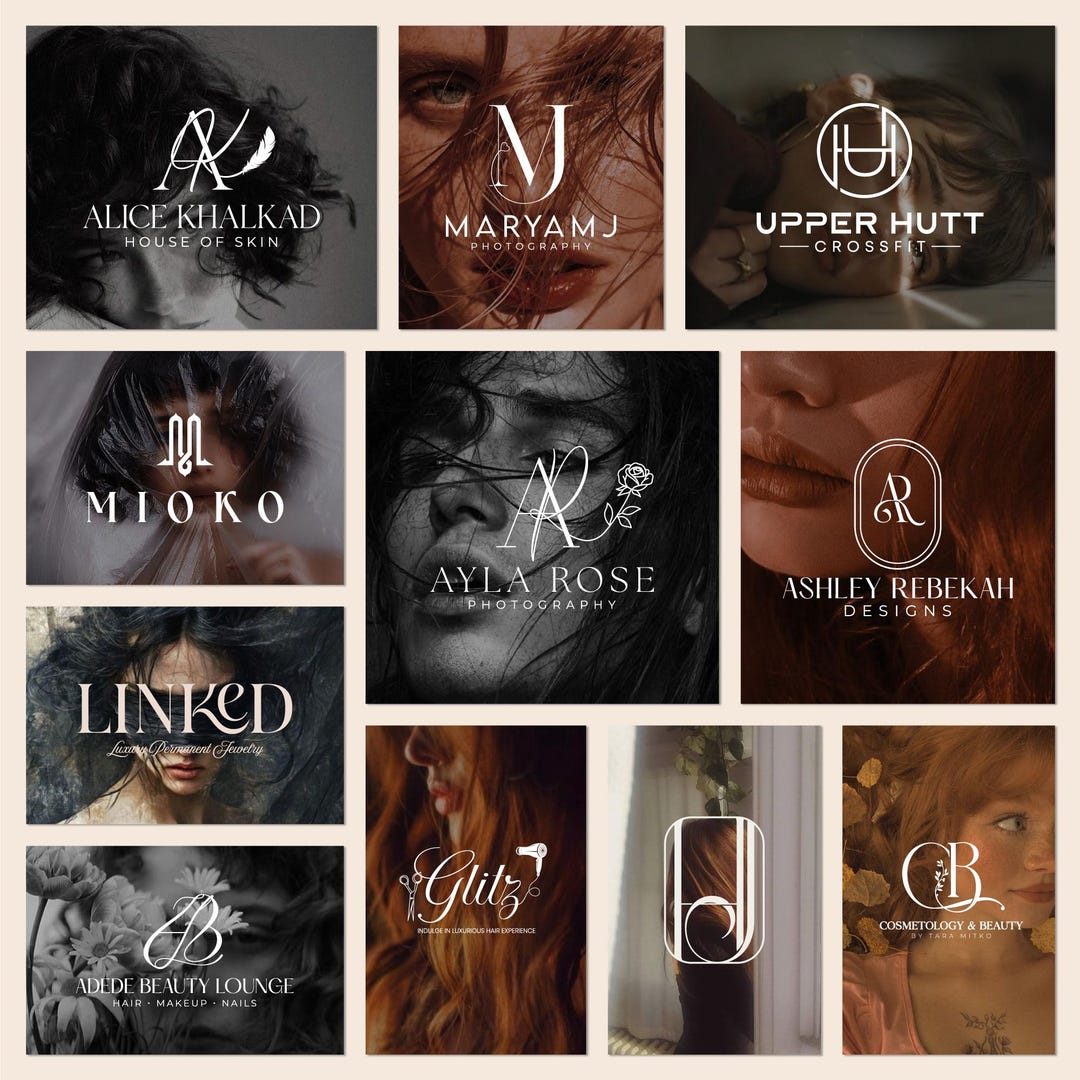 Custom Initial Logo Design | Monogram Logo Creation | Photography Logo ...