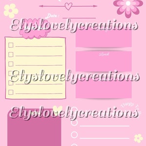 Weekly Planner, Printable Planner, Digital Planner Printable, Pink ...