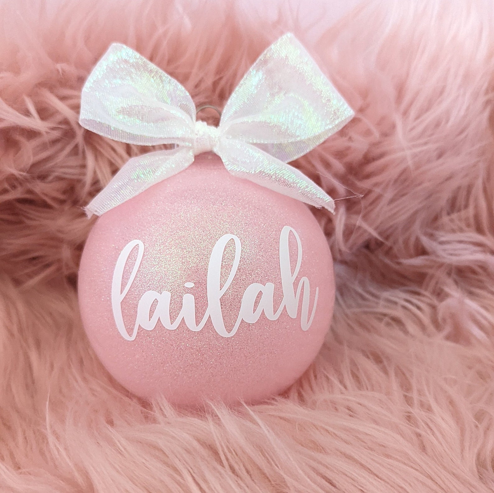 Pink Custom Personalized Ornament Custom Ornaments - Etsy
