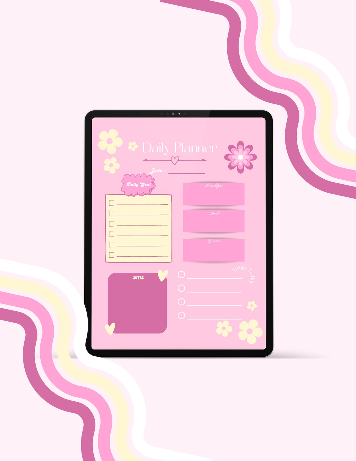 Weekly Planner, Printable Planner, Digital Planner Printable, Pink ...