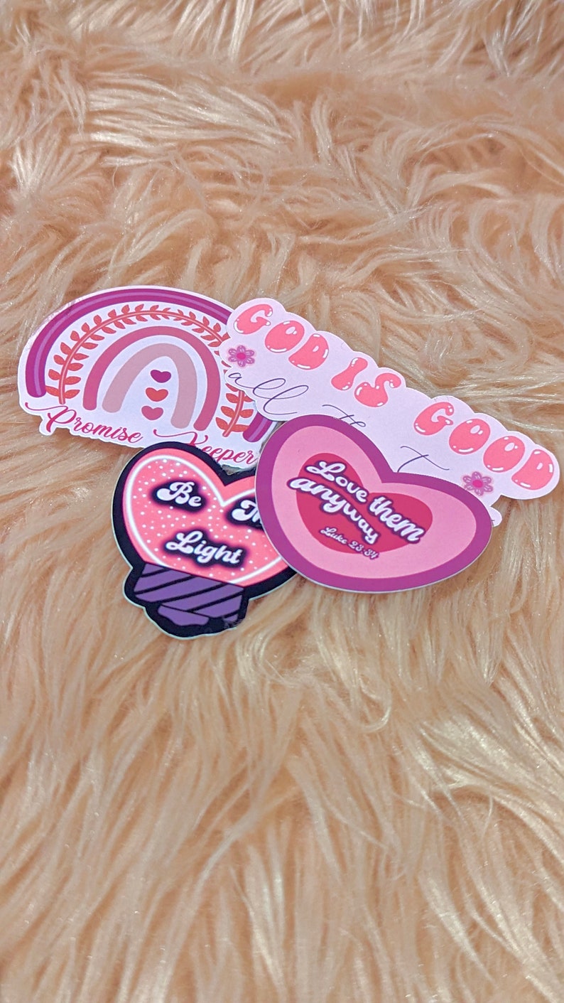 Pink Christian Stickers Bible Stickers Faith Stickers - Etsy