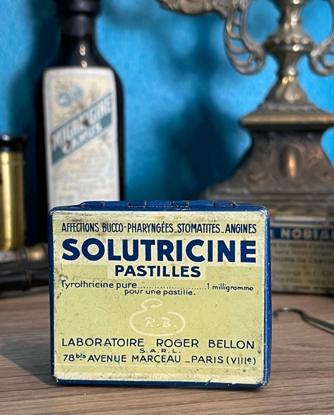 Solutricine Pellets Old Sheet Metal Apothecary Pill Box - Etsy