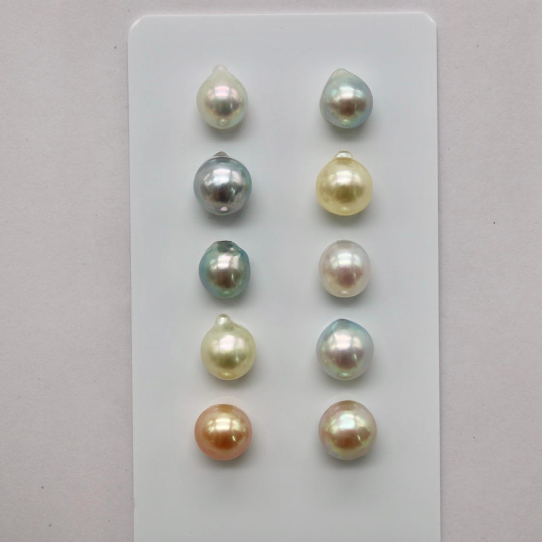 One of a Kind｜7.5-8mm Mismatched Natural Color Baroque Akoya Pearl ...